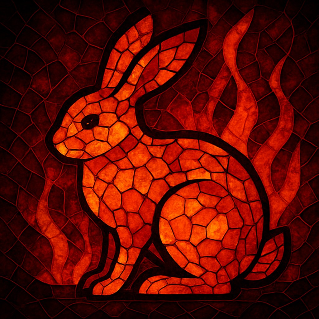 Fire Rabbit Mosaic – MoriiHub